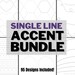 Single Lines Accent Design Bundle Single Line Drawing Single - Etsy