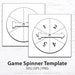 Game Spinner Wheel Template Blank Spinner Game Piece Diy Game Spinner ...