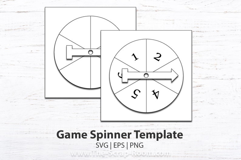 Game Spinner Wheel Template Blank Spinner Game Piece Diy Game Spinner ...