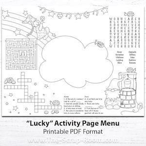 Printable Kid's Menu Template BUNDLE SET Kid's Menu Printable Menu ...