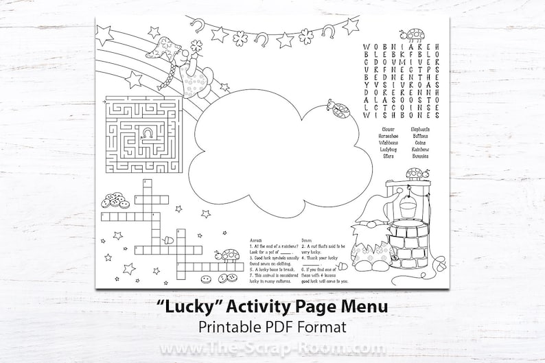 Printable Kid's Menu Template BUNDLE SET Kid's Menu Printable Menu ...