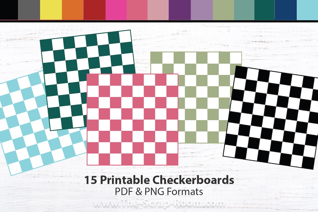 Printable Checkerboard, Checkerboard Design, Colorful Checkerboard ...