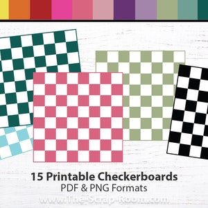 Printable Checkerboard, Checkerboard Design, Colorful Checkerboard ...