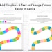 Editable Board Game Template 1B, Customizable Game Board Template ...