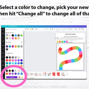 Editable Board Game Template 1B Customizable Game Board Template Canva ...