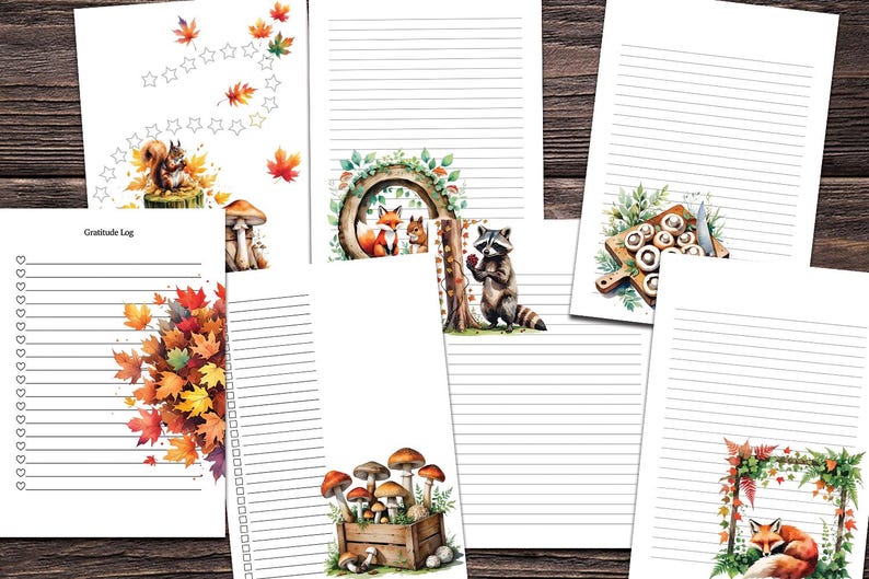 Fall Planner Printables Cottagecore Daily Weekly Monthly Habit Mood ...
