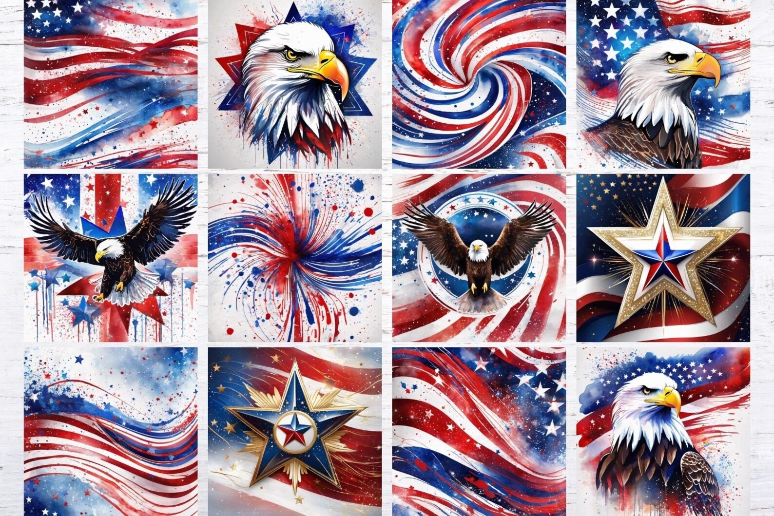 Patriotic Png Sublimation Design Red White and Blue Stars and Stripes ...