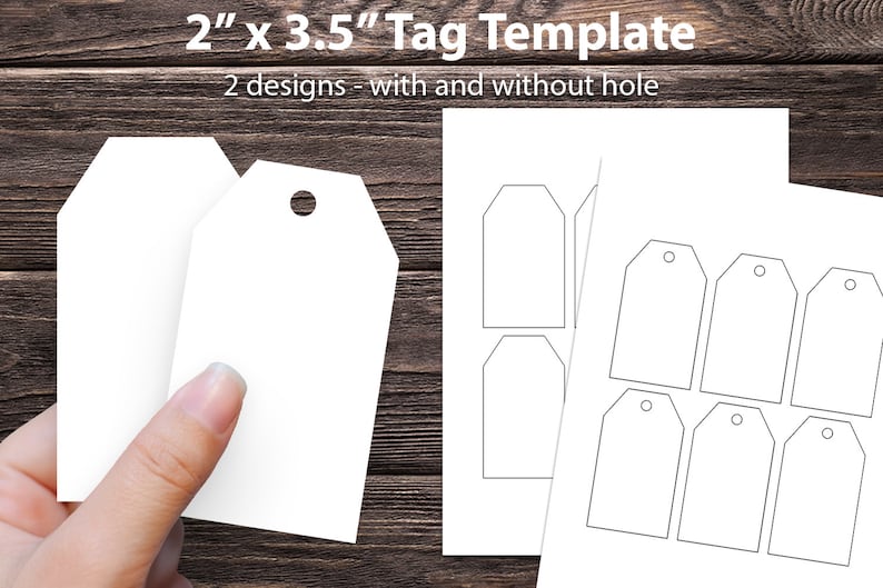 Hang Tag Template 2" X 3.5" Digital Tag Template to Create Your Own Diy ...