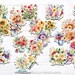 Print and Cut Flower Stickers Printable Stickers Floral Sticker Junk ...