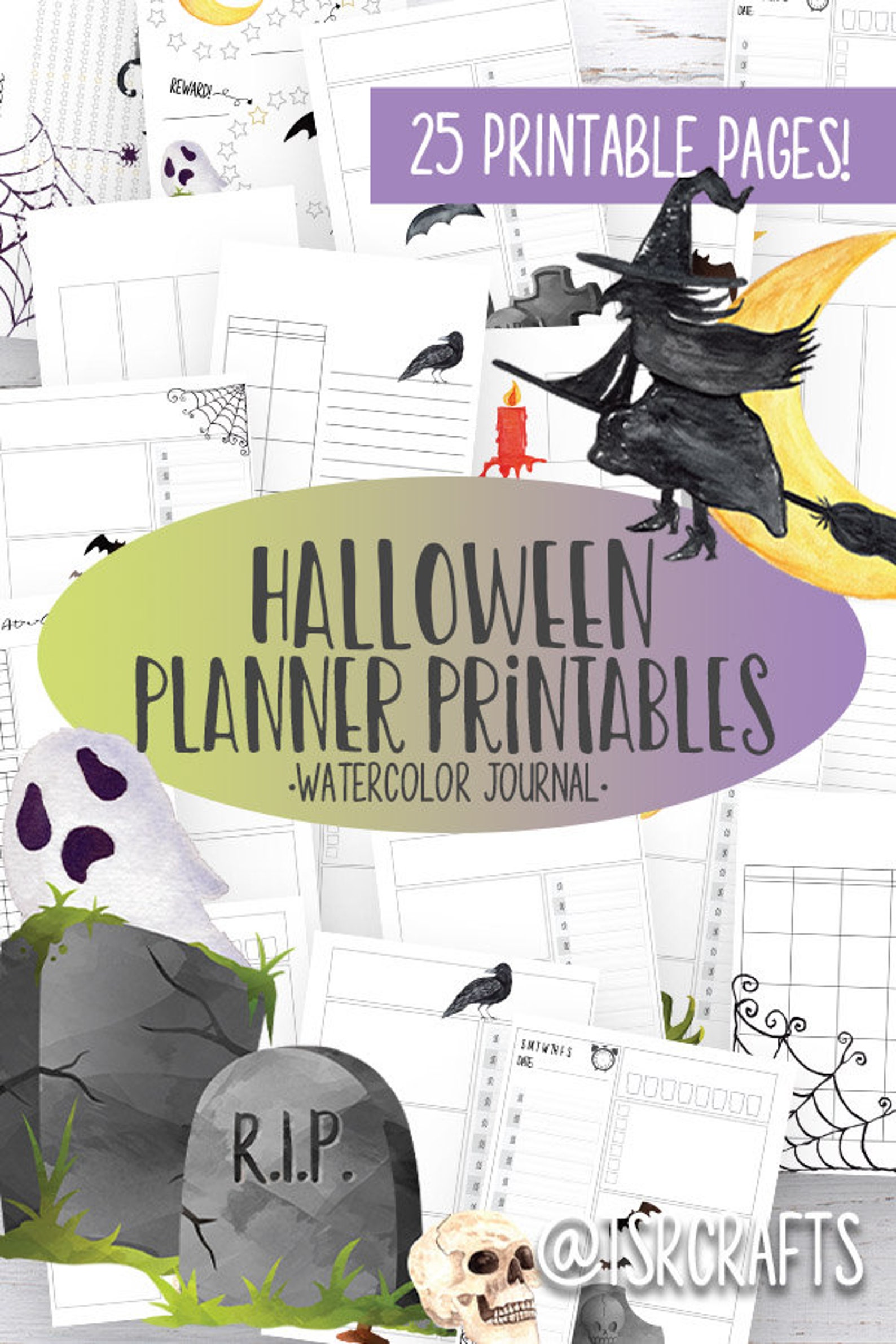 Halloween Planner Printable Inserts & Digital Planner Set - Etsy