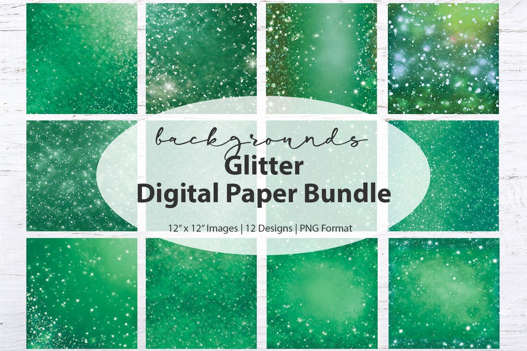 Glitter Ombre Paper Pack, Digital Paper Bundle, Digital Textures ...