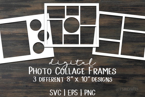 Frame SVG Set: 8x10 Photo Collage Frame Trio - Etsy Australia