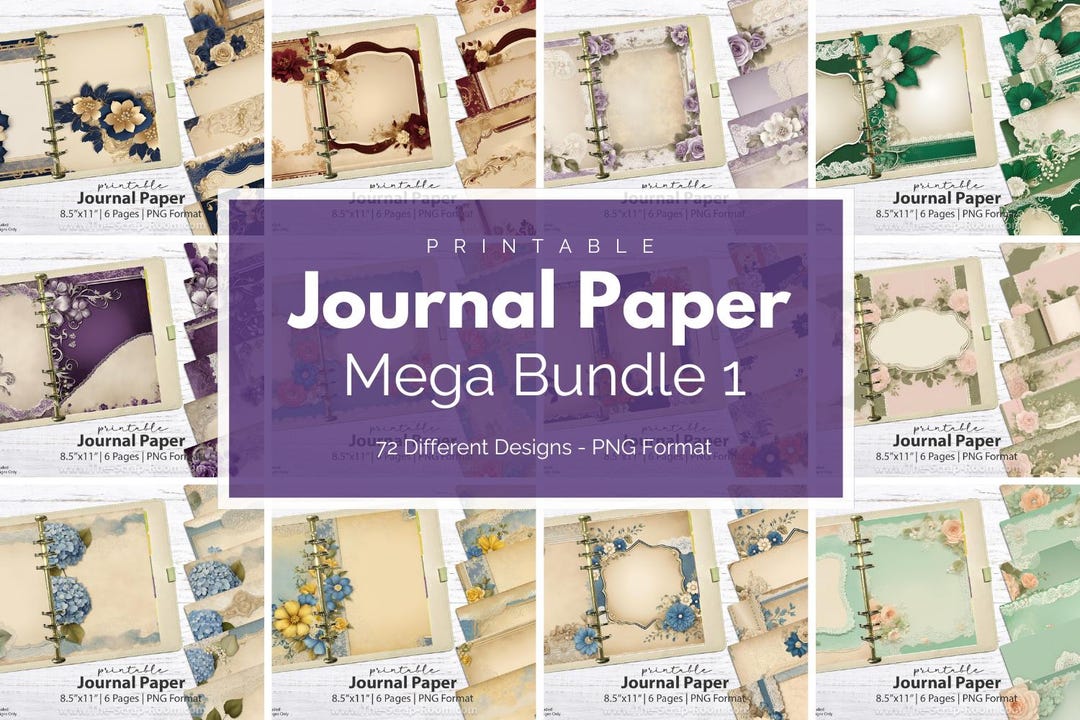 Digital Paper Pack Printable Paper Junk Journal Paper Floral Pages ...