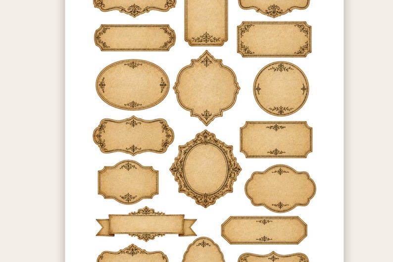 Vintage Labels Printable Junk Journal Labels Antique Ephemera Labels ...