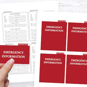 Printable Emergency Card Digital Design Wallet Emergency - Etsy