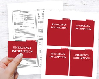 Emergency Card Wallet - Etsy