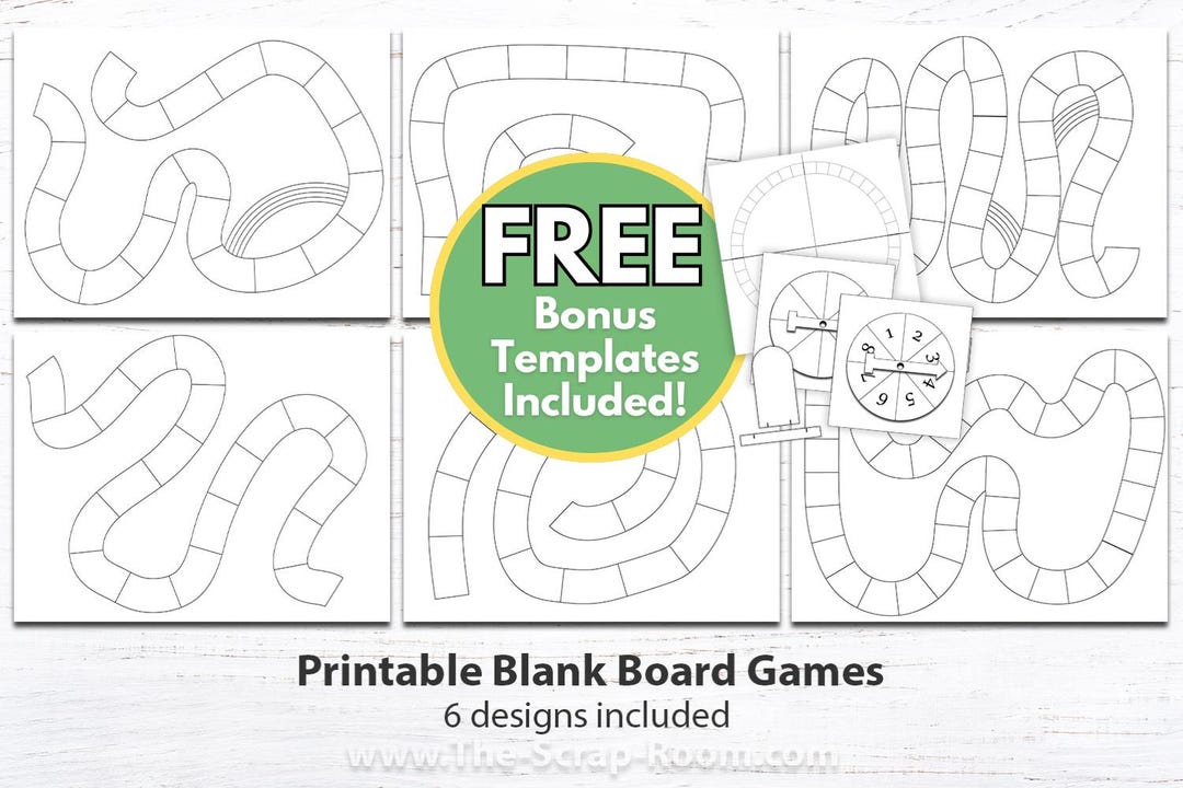 Printable Blank Board Game Templates Printable Game Diy Game Game Kit ...