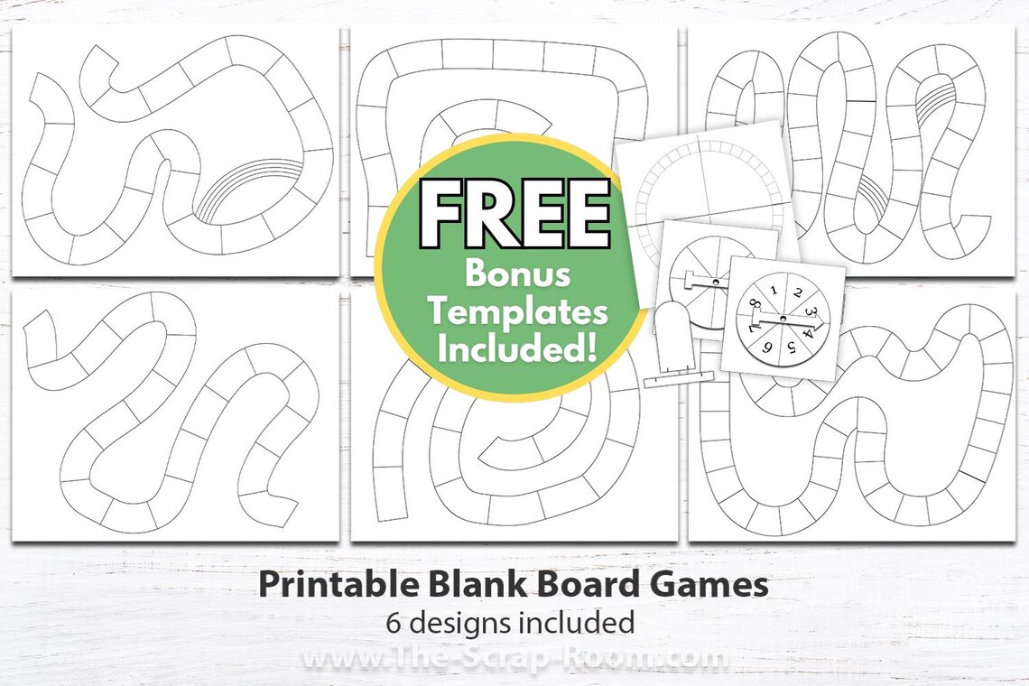 Printable Blank Board Game Templates Printable Game Diy Game Game Kit ...