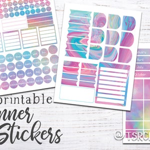 Printable Planner Stickers Rainbow in PDF and PNG - Etsy