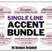 Single Lines Accent Design Bundle Single Line Drawing Single - Etsy