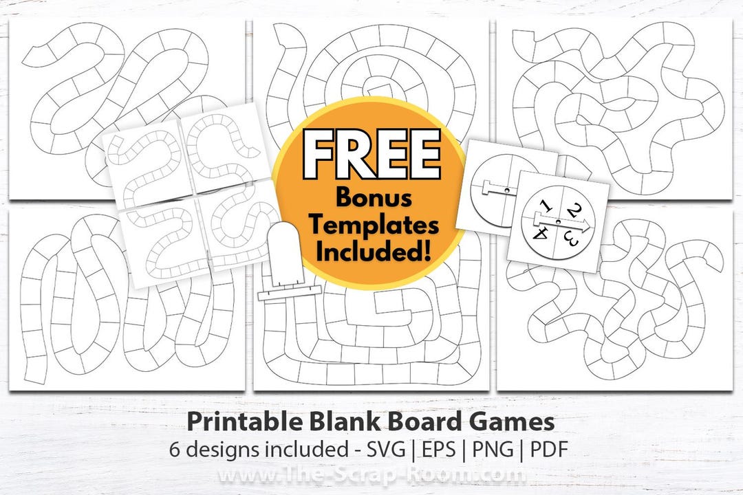 Printable Blank Board Game Templates Game Design Printable Game Diy ...