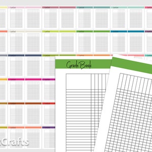Teacher's Grade Book Printable Planner Templates Bundle Teacher Journal ...