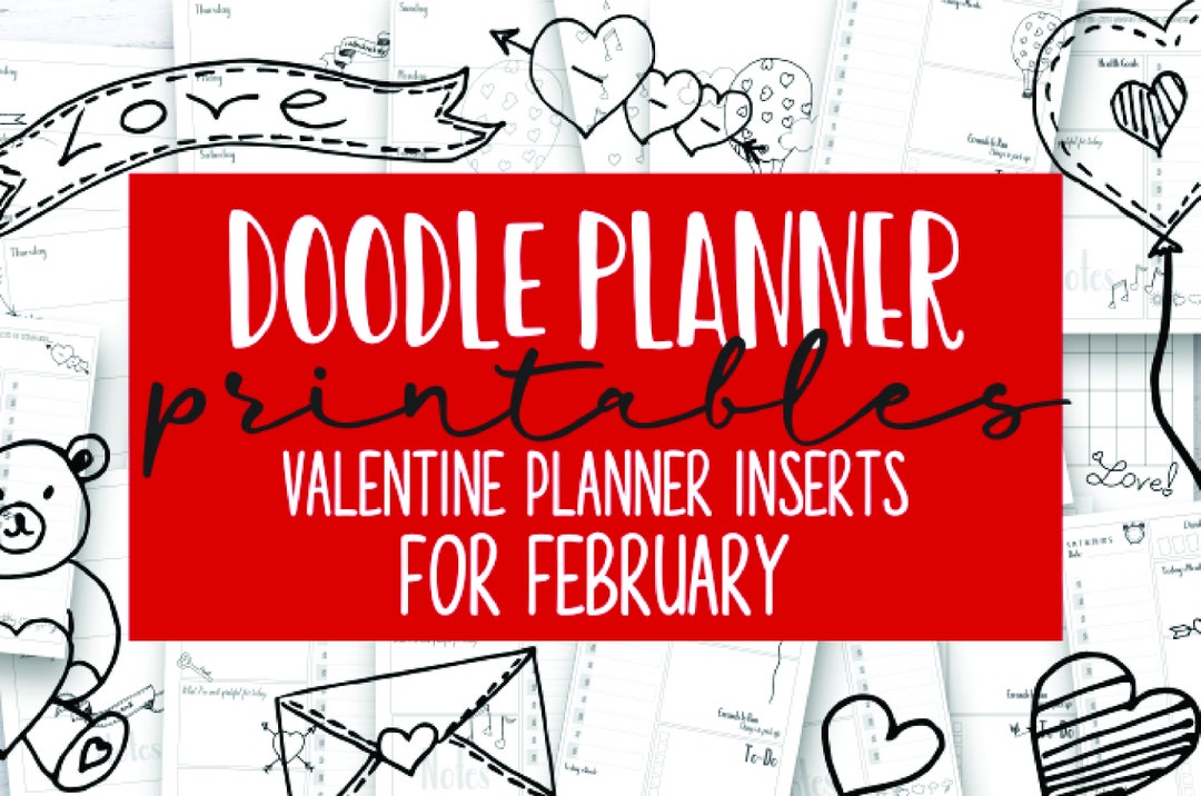 February Planner Printables February Journal Printables Stencil Journal ...
