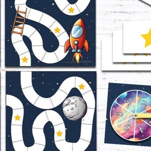 Printable Board Game Space Game Game Design Printable Game Diy Game ...