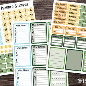 Functional Planner Stickers Printable by the Page Sticker - Etsy