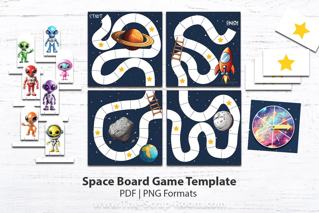 Printable Board Game Space Game Game Design Printable Game Diy Game ...
