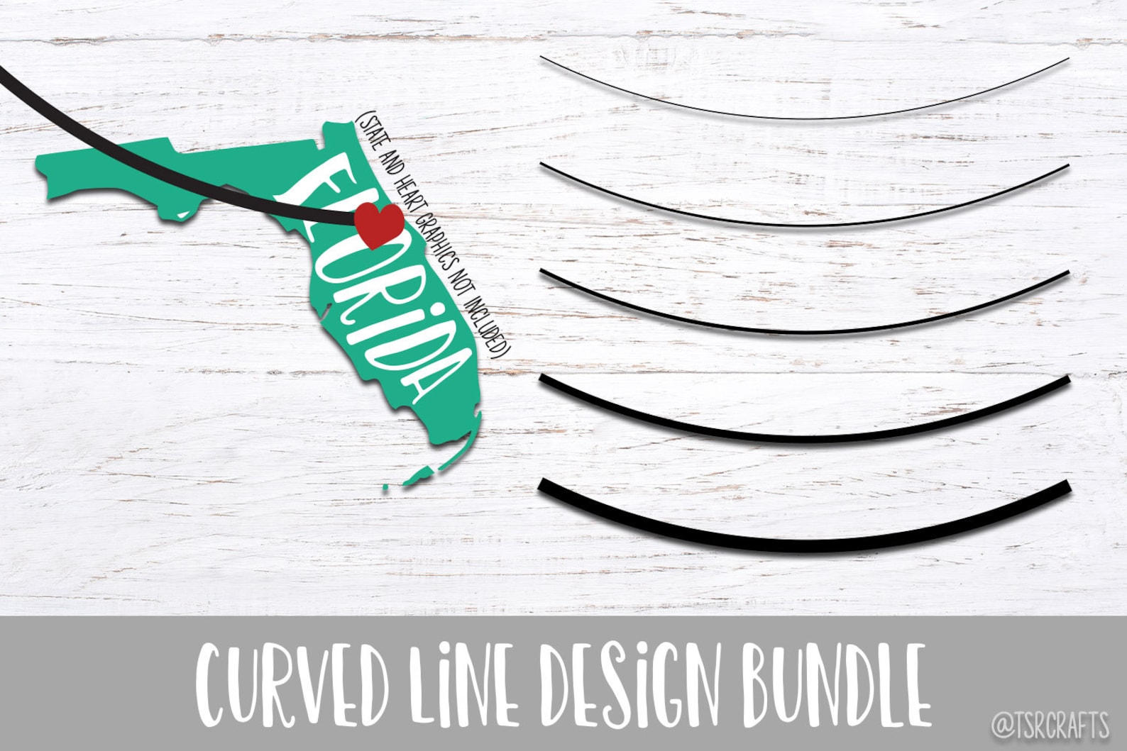 Curved Line SVG Design Includes 5 Different Curves of Different Weights ...