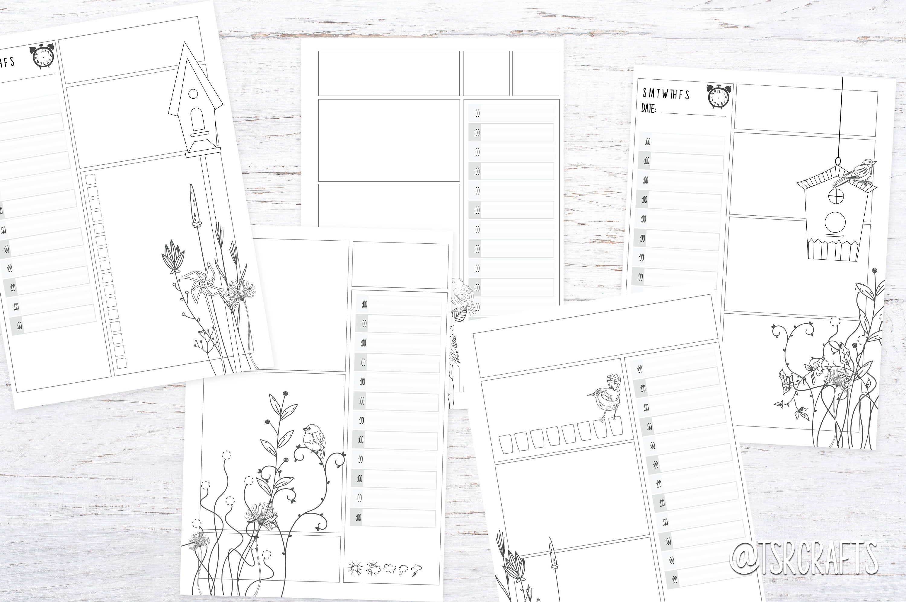 Coloring Book Printable Planner Inserts the Doodle Journal | Etsy