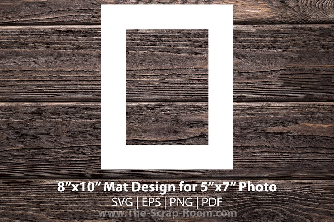 Photo Mat SVG for 8"x10" Picture Frame to Fit 5"x7" Photo Picture Frame ...