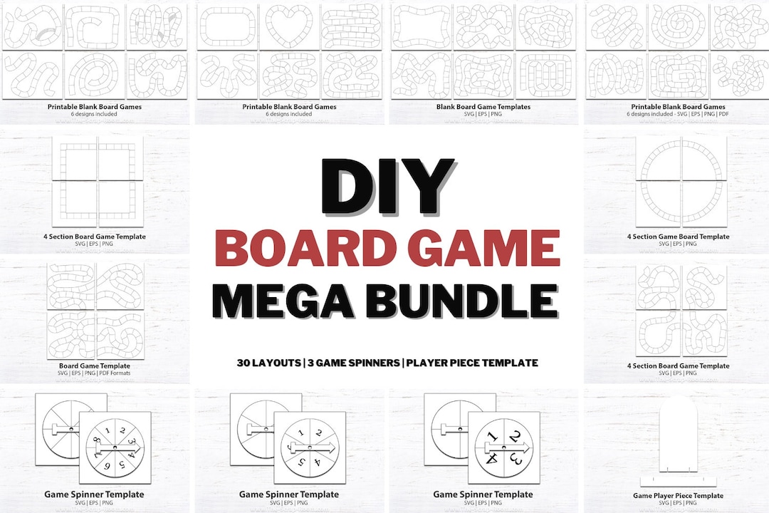 Printable Blank Board Game Templates BUNDLE Kids Game Printable Game ...