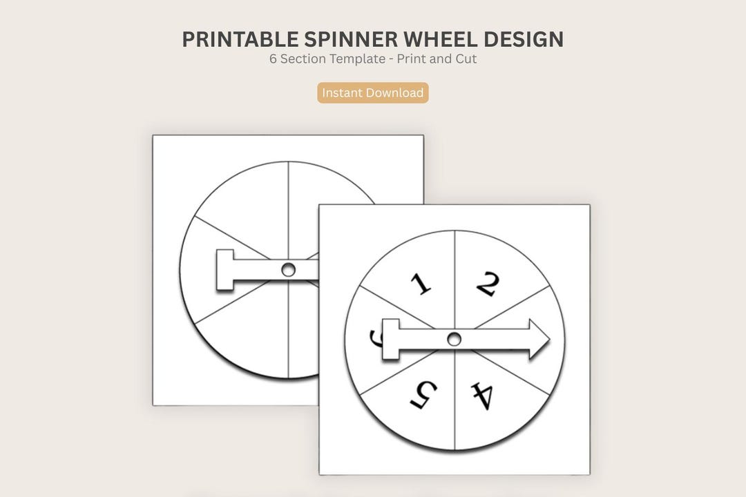 Game Spinner Wheel Template Blank Spinner Game Piece Diy Game Spinner ...