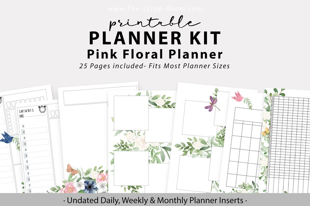 Floral Daily Planner, Planner Printables, Watercolor Floral Planner ...