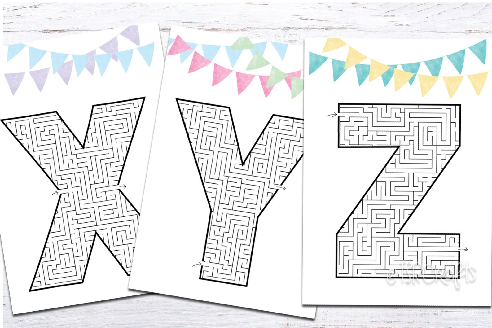 Printable Maze Activity: A-Z Alphabet Bundle for Kids | Etsy