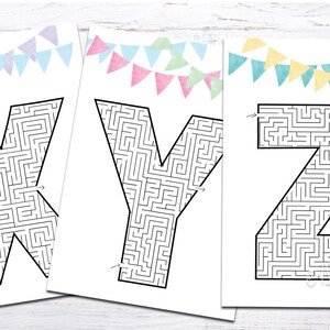 Printable Maze Activity: A-Z Alphabet Bundle for Kids - Etsy