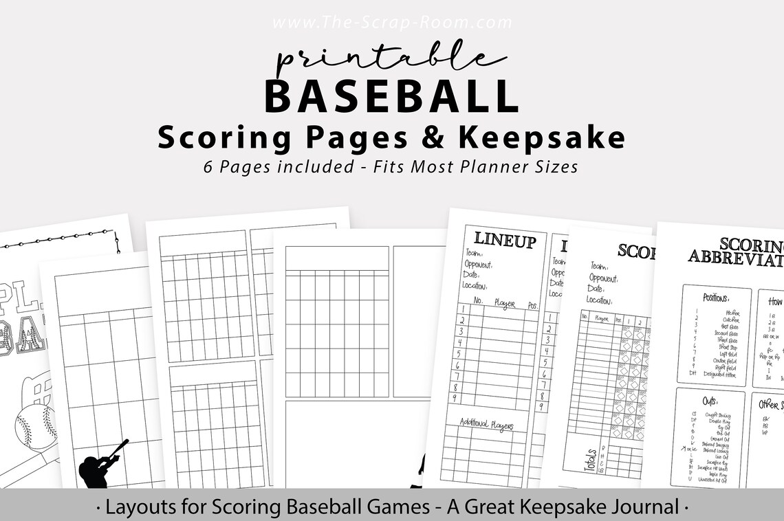 Baseball Season Printable Planner Pages Score Sheet Lineup - Etsy