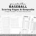 Baseball Season Printable Planner Pages, Score Sheet, Lineup List and ...