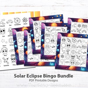 Solar Eclipse Printable Bingo Game Includes 30 Different Player Cards ...