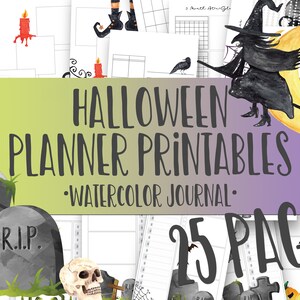 Halloween Planner Printable Inserts & Digital Planner Set Planner ...