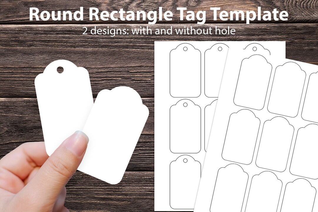 Hang Tag Template - Rounded Rectangle 2" X 3.5" Digital Tag Template to ...