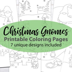 Printable Christmas Gnomes Activity Bundle for Kids: 4-in-1 Educational ...