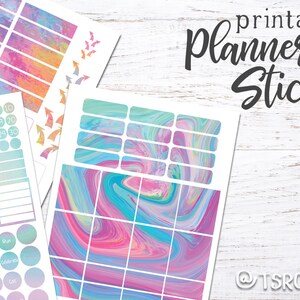 Printable Planner Stickers Rainbow in PDF and PNG - Etsy