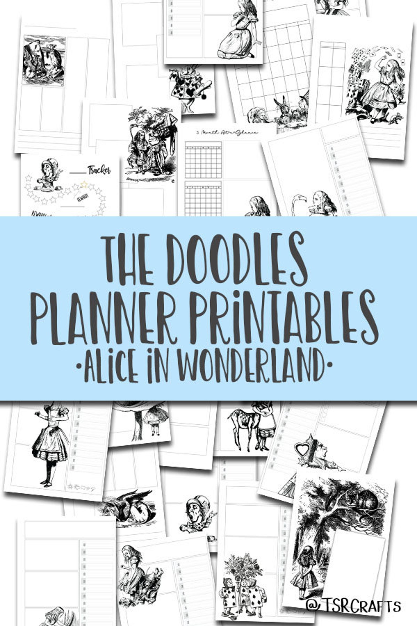 Printable Planner Inserts the Doodle Planner Series Alice - Etsy