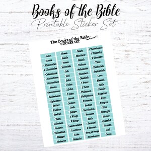 Printable Stickers, Books of the Bible, Pastel Stickers, Bible Stickers ...