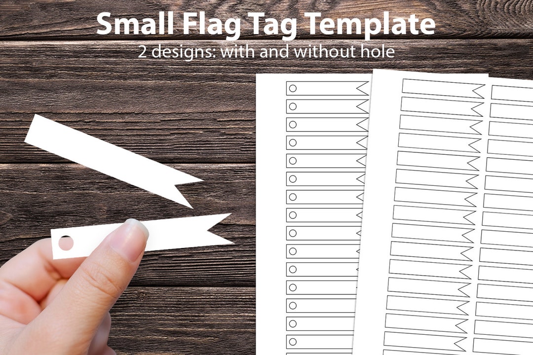 Hang Tag Template - Small Flag Tags 0.5x3" Digital Tag Template to ...