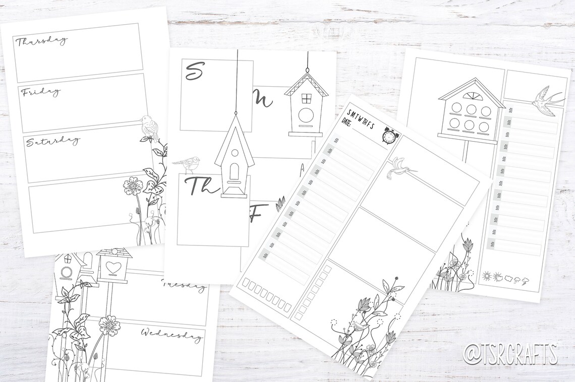 Coloring Book Printable Planner Inserts the Doodle Journal | Etsy