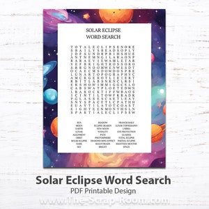 Solar Eclipse Printable Activity Bundle Includes Solar Eclipse Word ...